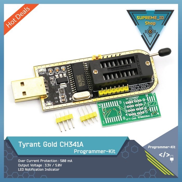 Tyrant gold CH341A MCU Microcontroller Programmer USB Kit | Shopee ...