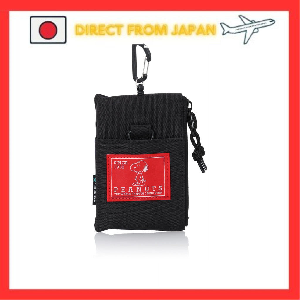 [Snoopy] Pass Case Pass Pouch Vertical Water Repellent Reel Carabiner ...