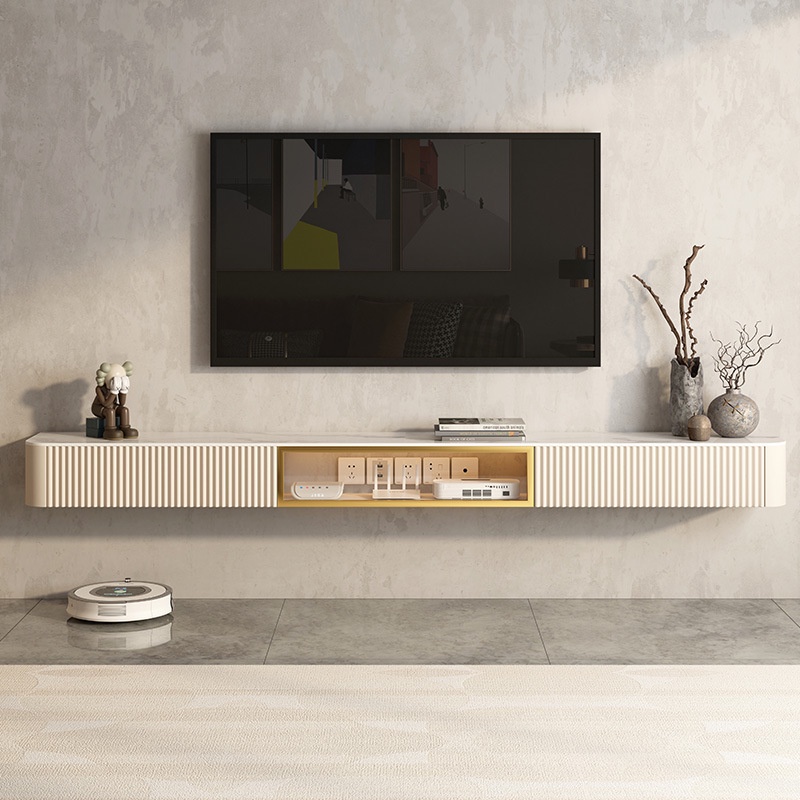 Stone Plate Hanging TV Stand Coffee Table Combination Modern Simple ...