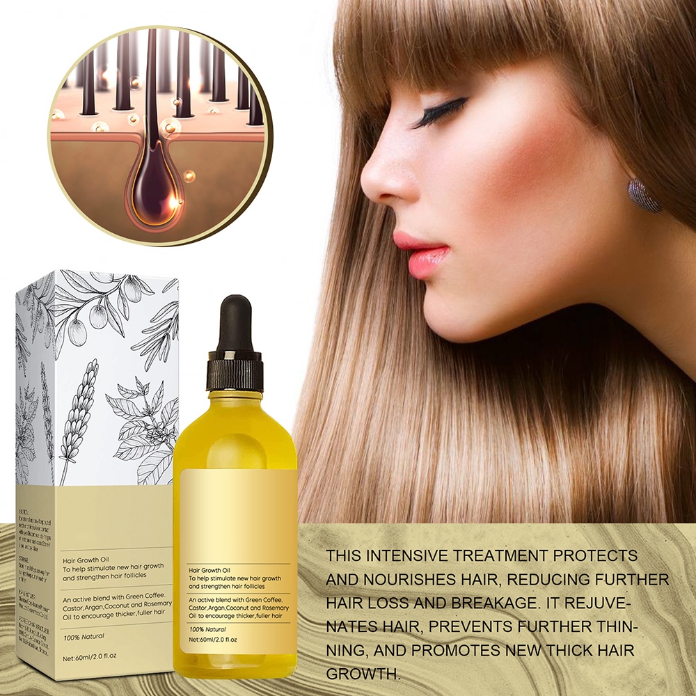 Rosemary Hair Strengthening Oil With Biotin & Essential Oils Nourishing ...