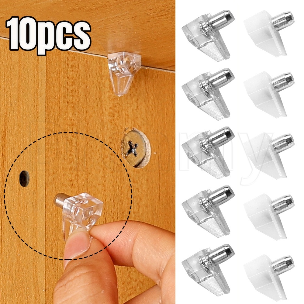 10Pcs Shelves Brackets Non-slip Fixed Studs Peg / Shelf Studs Pegs With ...