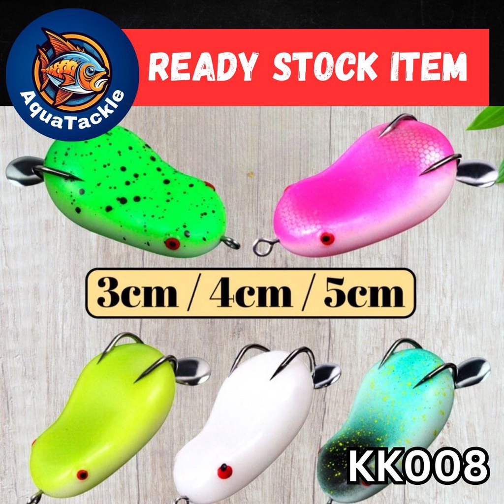 AquaTackle - 【KK008】 3cm Umpan Katak Casting Lure Bait Bionic Soft Frog ...