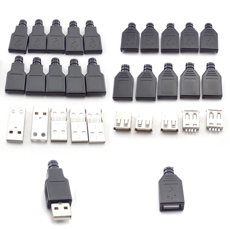 3 in 1 USB 2.0 Type A male Female 4 Pin power Socket cable Connector ...