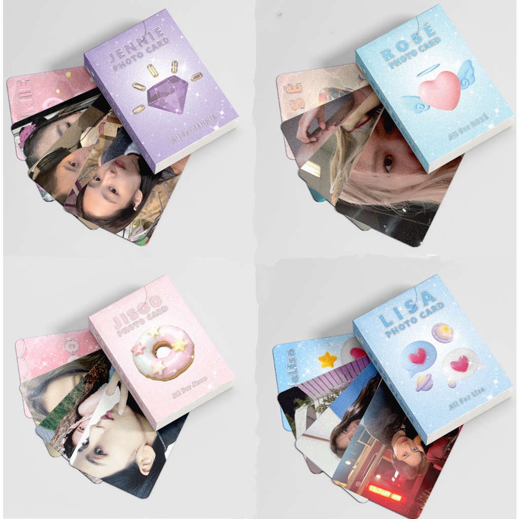 50pcs/box BP Album Holographic Photocards Laser Cards BP JENNIE LISA ...