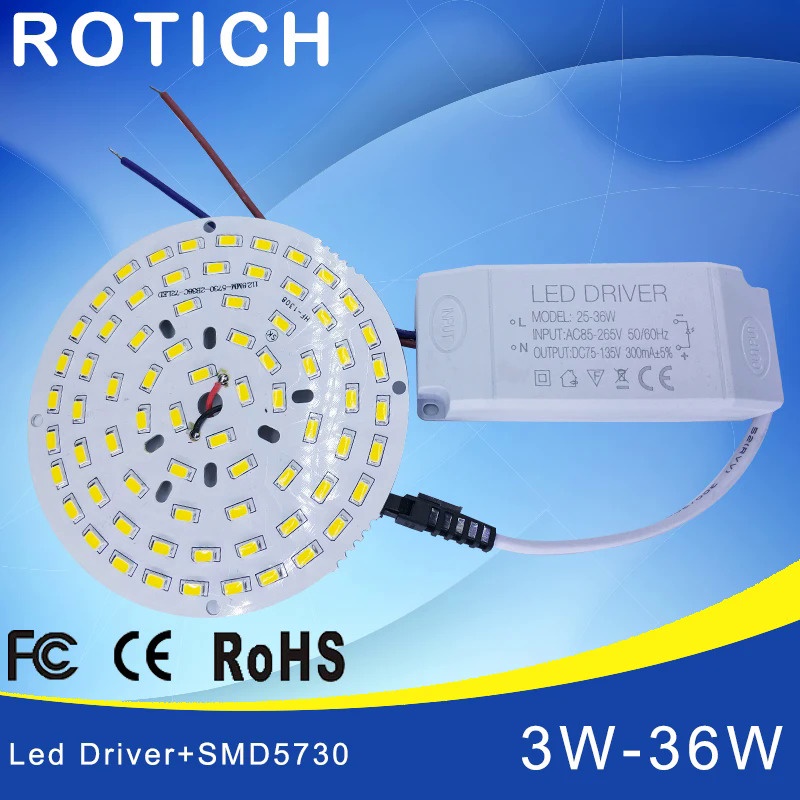 3W 7W 12W 18W 24W 36W 5730 SMD Light Board Led Lamp Panel For Ceiling ...