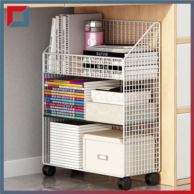 Book storage cabinet under the desk movable bookshelf storage rack ...