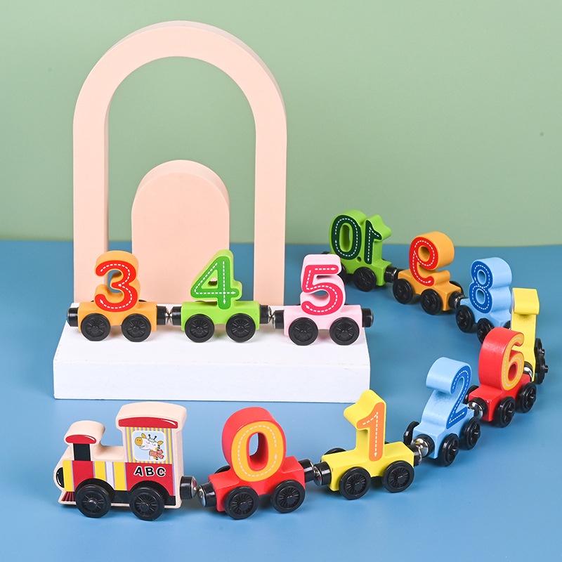 Magnetic Number Train Set Early Learning Toy for Numbers 1 to 10 ...