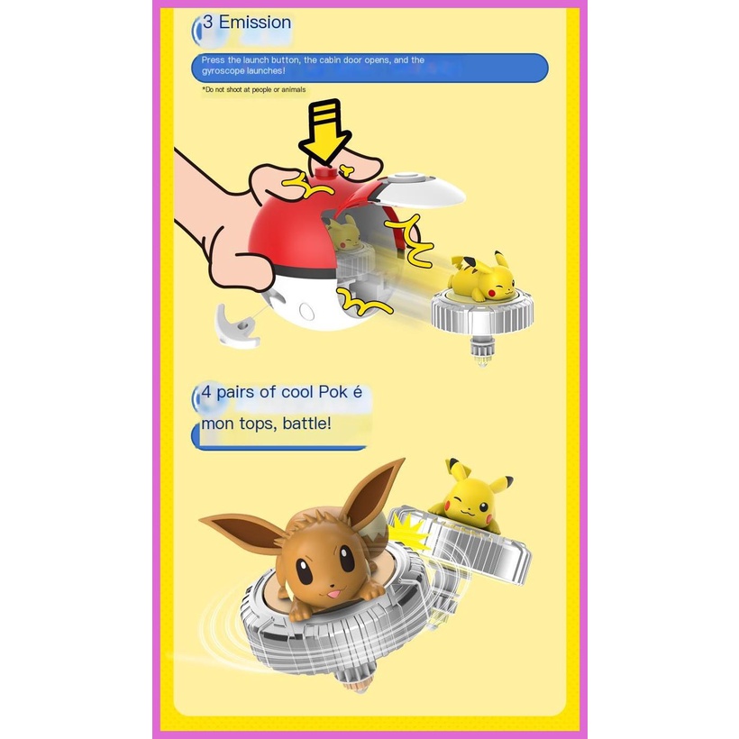 Pokemon Magic Spinning Top Cartoon Pokémon Toys Pikachu/Charmander ...