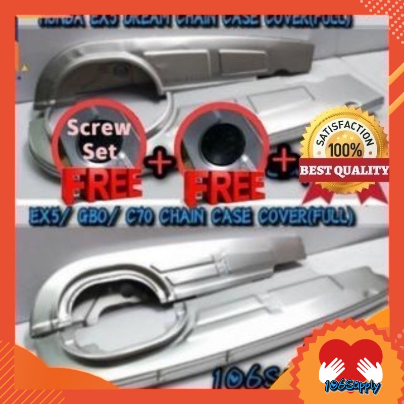 HONDA EX5 Dream GBO C70 Chain Cover Chain Case Peti Rantai (FREE Rubber ...