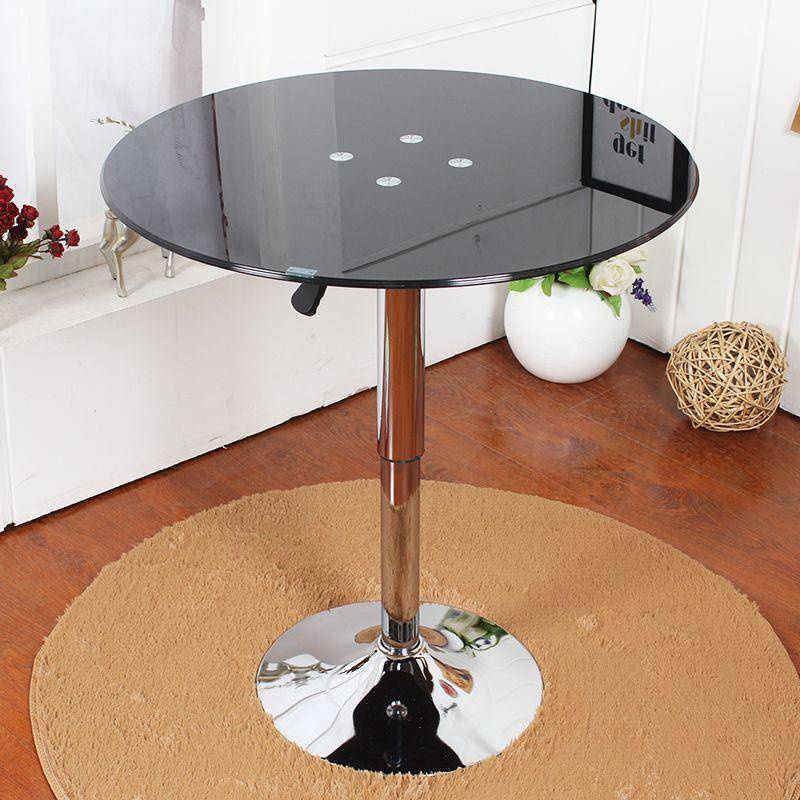 Tempered glass round table, modern, simple and economical negotiation ...