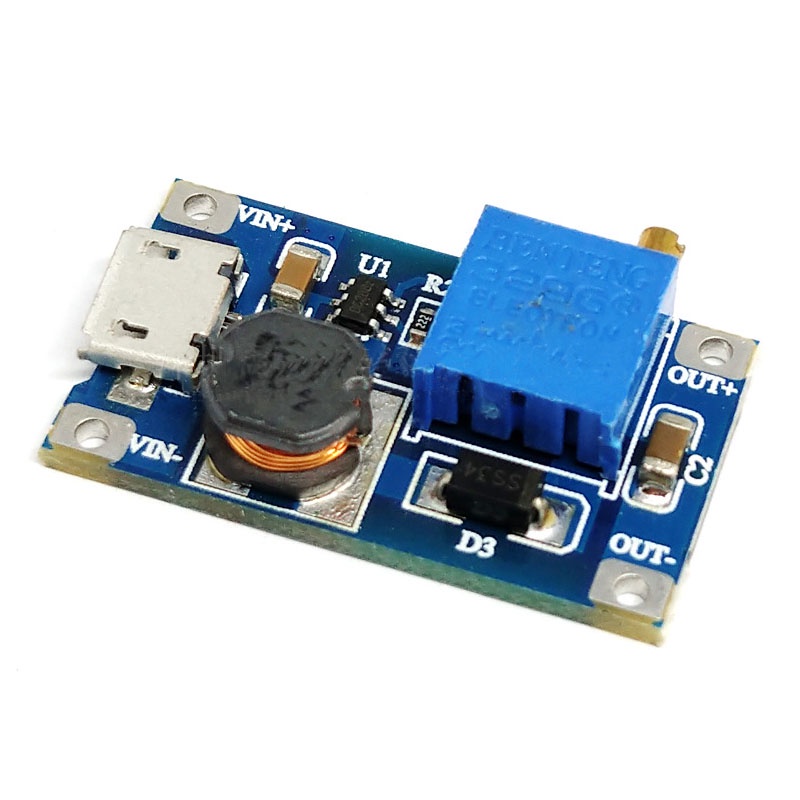 MT3608 with MICRO USB 2V-24V to 5V 9V 12V 28V 2A Booster Board Booster ...
