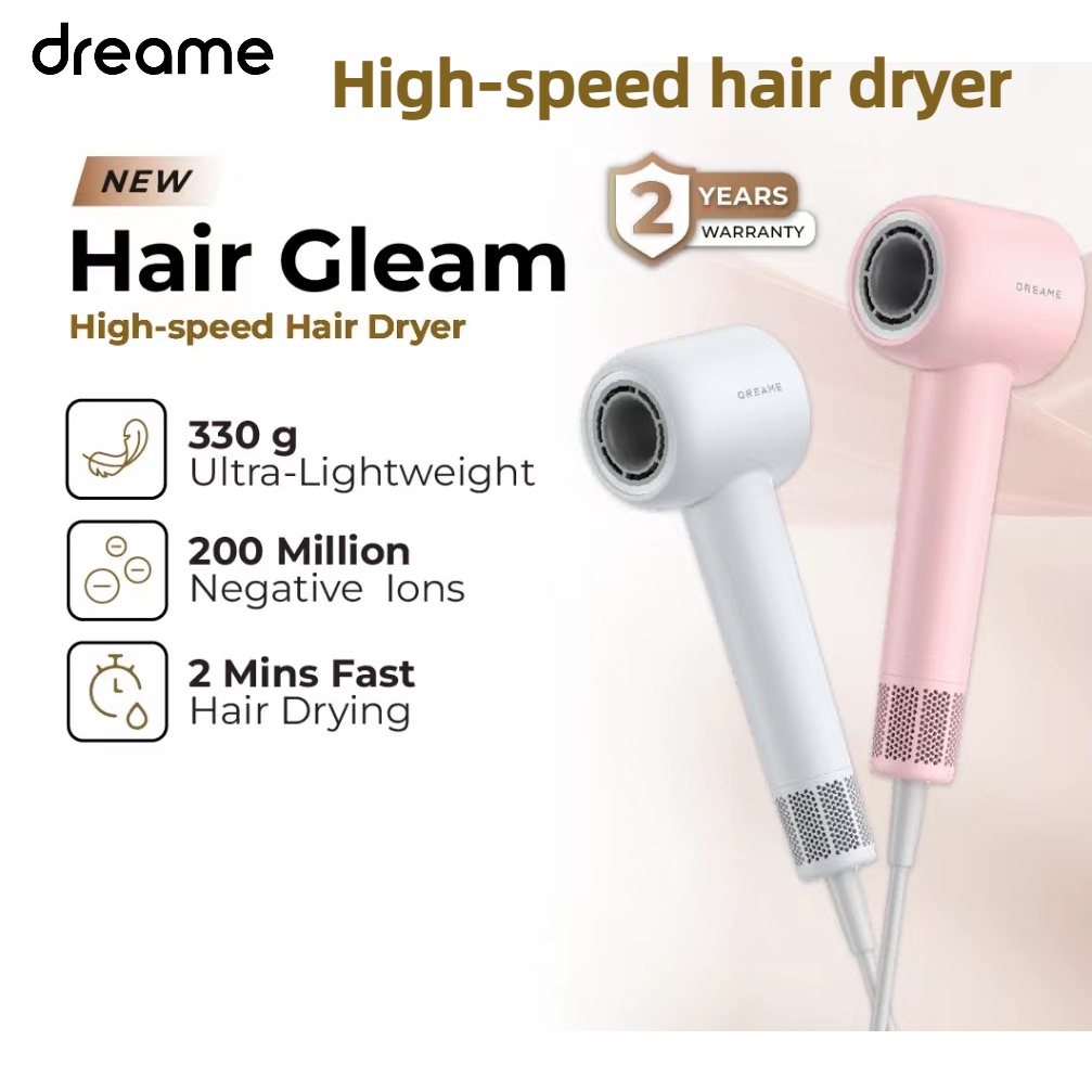 Dreame Hair Gleam High Speed Hair Dryer 65m/s airspeed 4 Temperatures ...