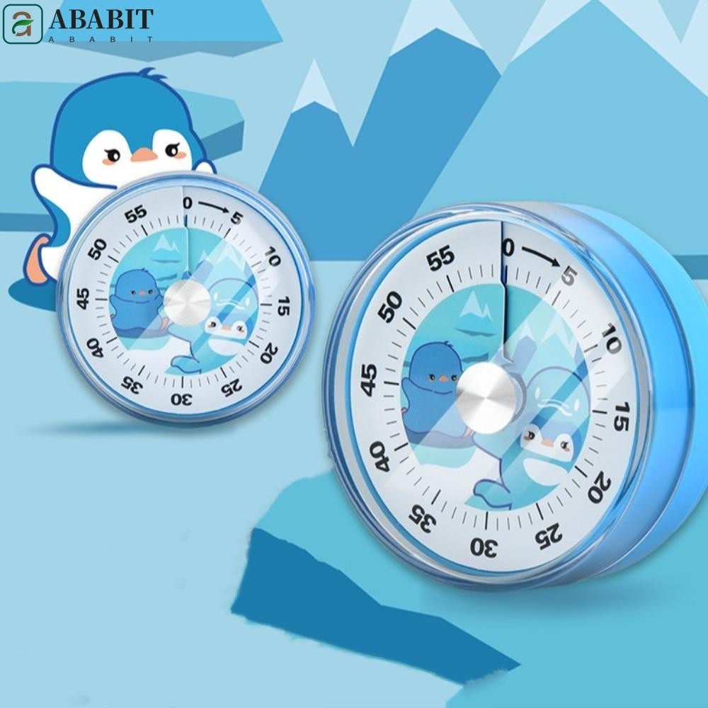 ABABIT Mechanical Timer, Cartoon Animals Penguin Cooking Baking Timer ...