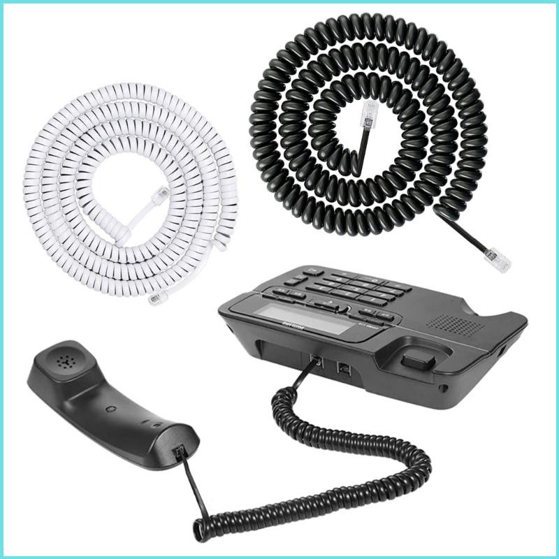 RUN RJ9 RJ11 4P4C Telephone Handset Cord Coiled Fix Landline Phone Wire ...