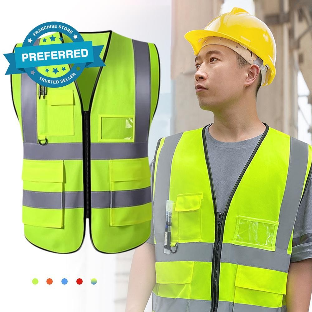 High Visibility Reflective Safety Vest Adjustable Reflective Security ...