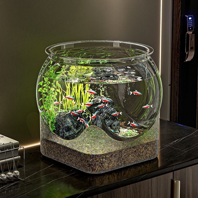 Fish Tank Home Living Room Transparent Aquarium Drop-Resistant ...