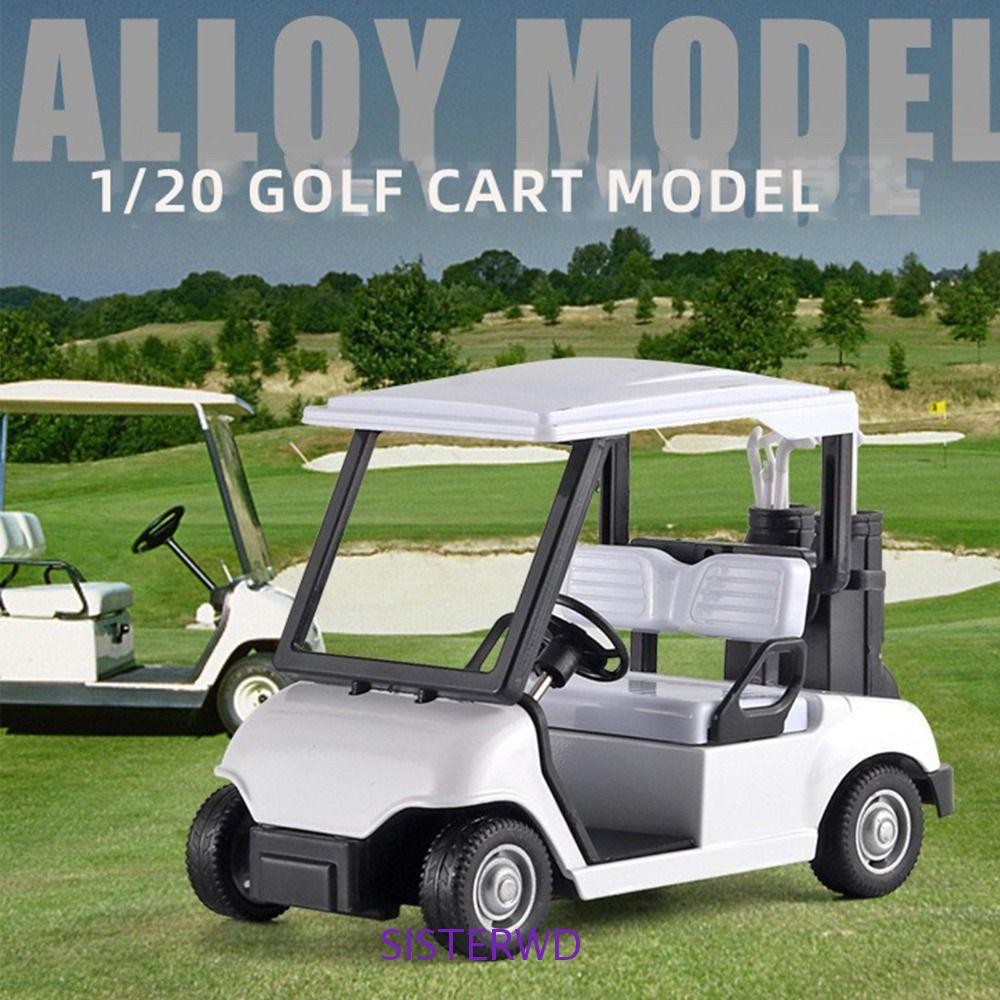 SISTERWD Golf Cart Model, 1:20 Scale Pull-Back Miniature Golf Cart ...