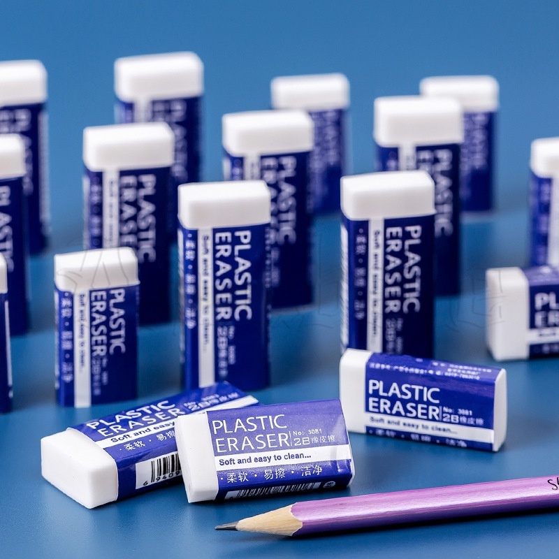 Exam Special Eraser / Easy To Erase Less Crumbs White Block Eraser / 2B ...