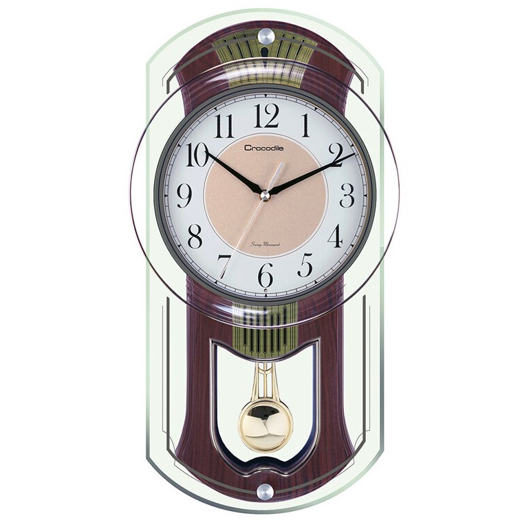 CROCODILE Melody Pendulum Striking Analogue Wall Clock (Jam Dinding ...
