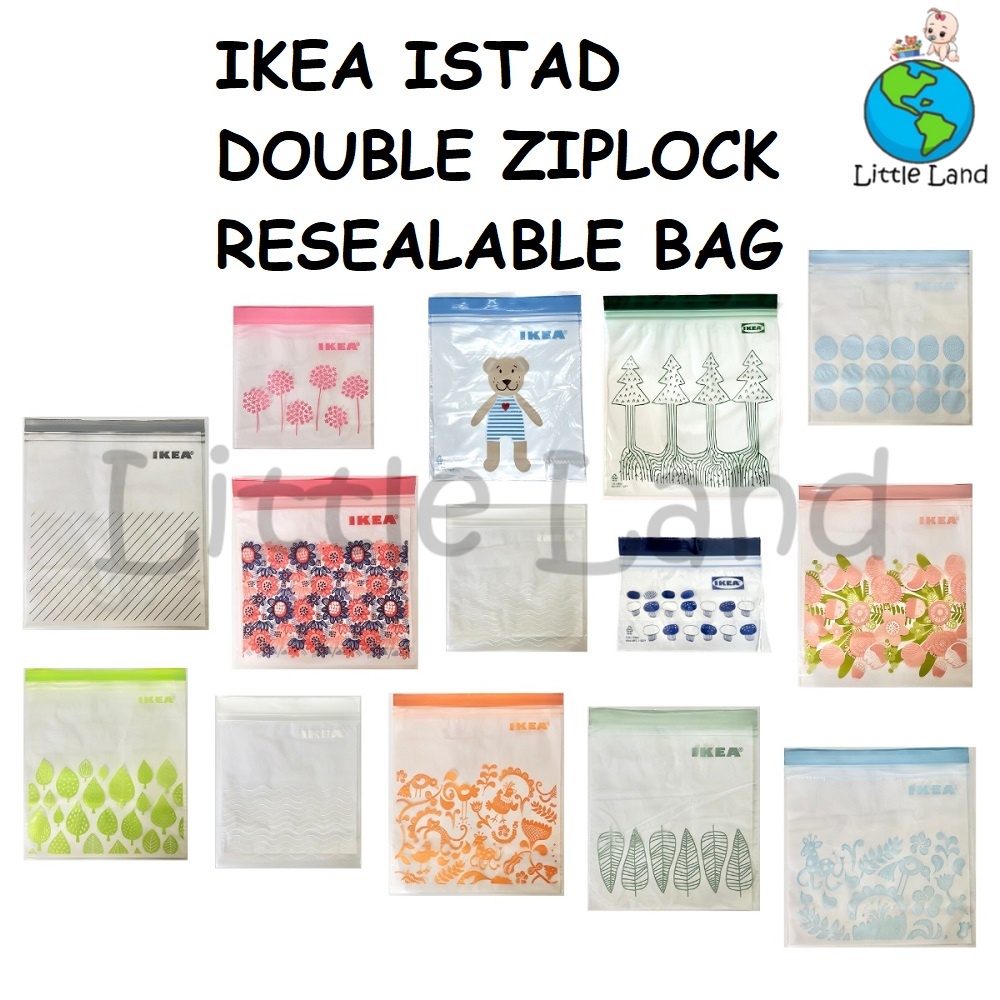IKEA Resealable Double Ziplock Plastic Bag / Food Sealing Storage Bag ...