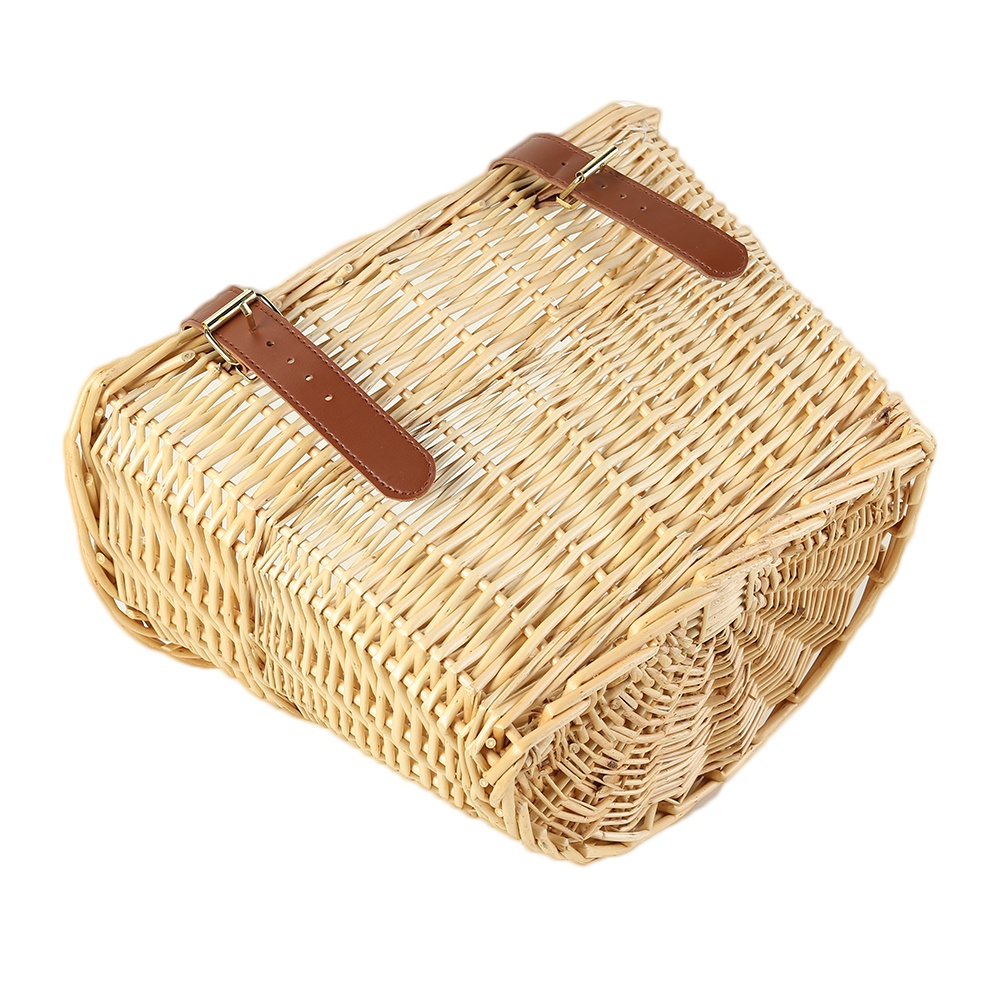 Vintage Rattan Bike Front Basket Bicycle Wicker Hand Woven Handlebar ...