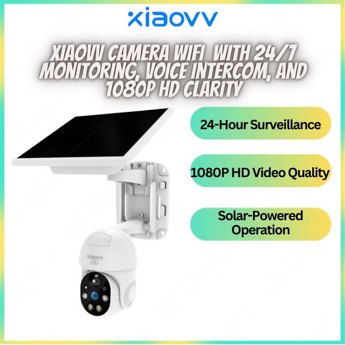 Xiaovv P6 Solar Wifi Cctv 1080P IP Camera Detachable Low Power ...