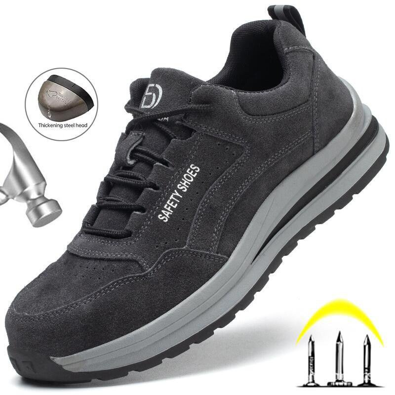 2024 Steel toe work safety shoes men women work shoes lightweight ...