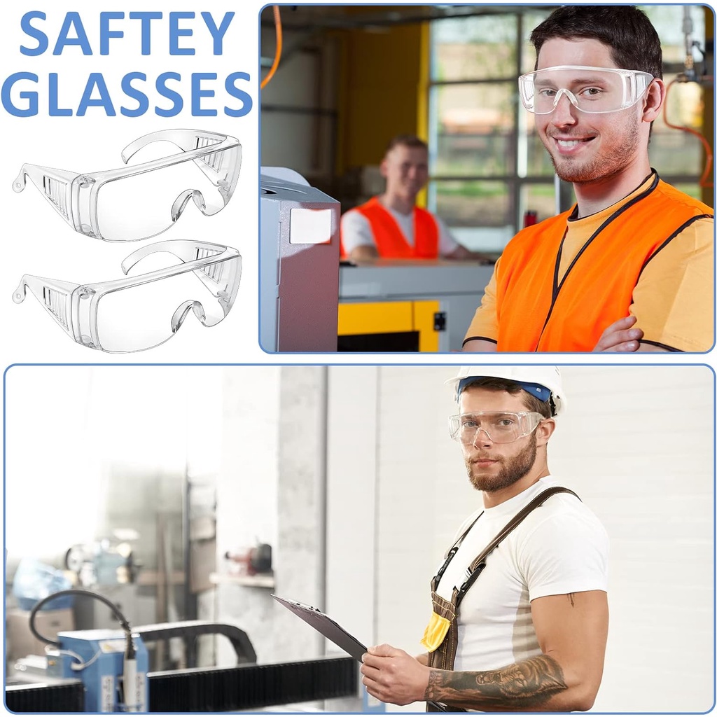 Clear Anti-Fog Safety Goggles - Industrial-Approved, Wide-Vision Over ...