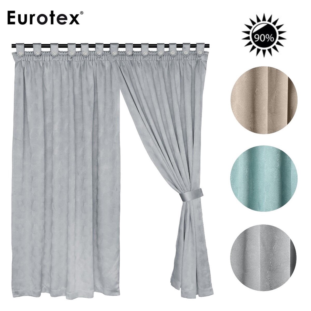 Eurotex, Dim Out Curtain, Block 90% Sunlight, 3 Ways Hanging Options (1 ...