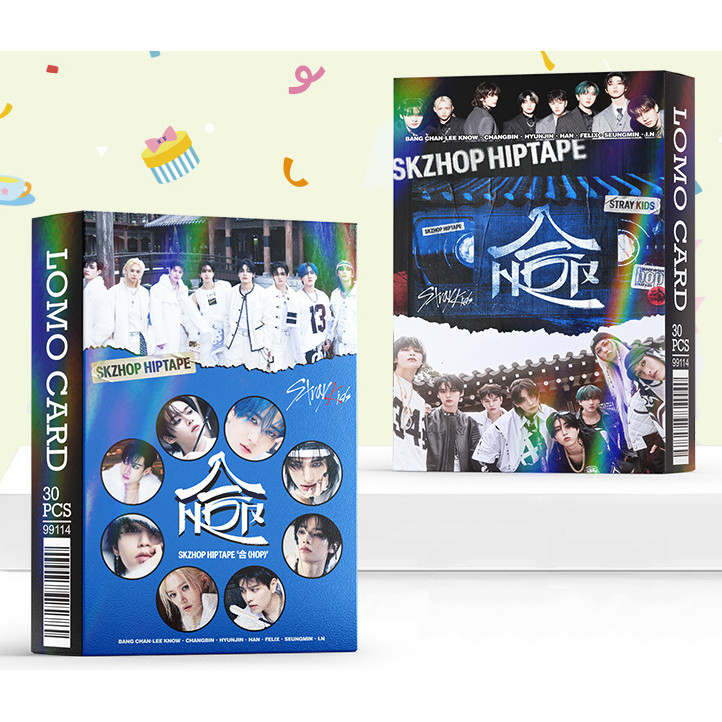 30Pcs Straykids HOP Laser Hologram Lomo Cards ATE ROCK STAR HOLOGRAPHIC ...