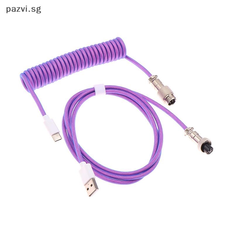 pazvisg Mechanical Keyboard Coiled Cable Wire Type C USB Port Wire ...