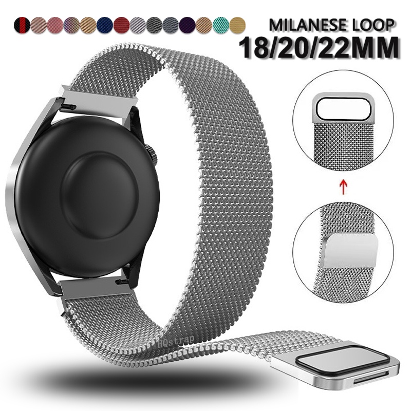 Milanese Loop Stainless Steel Watch band 18mm 20mm 22mm Universal Strap ...