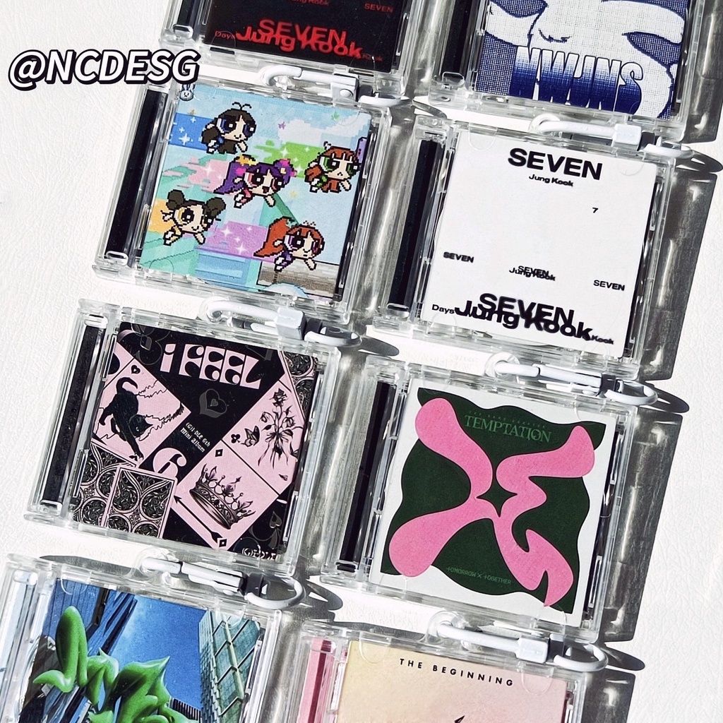 [Keychain] DIY mini album keychain self-made CD small pendant high ...