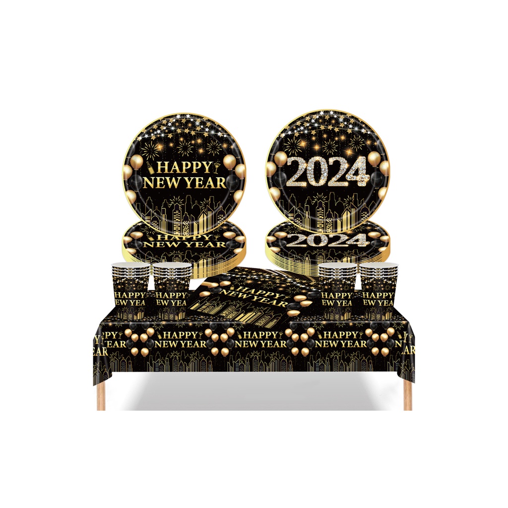 169Pcs 2024 New Year Table Decorations Dinnerware Set (24 Guest) For ...