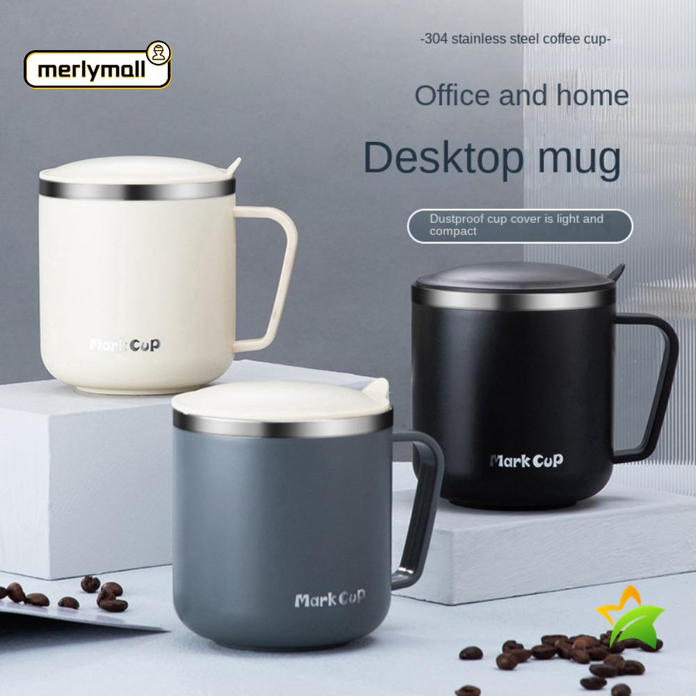 MERLYMALL Insulated Water Cups, With Handle Double Wall Milk Coffee Cup ...