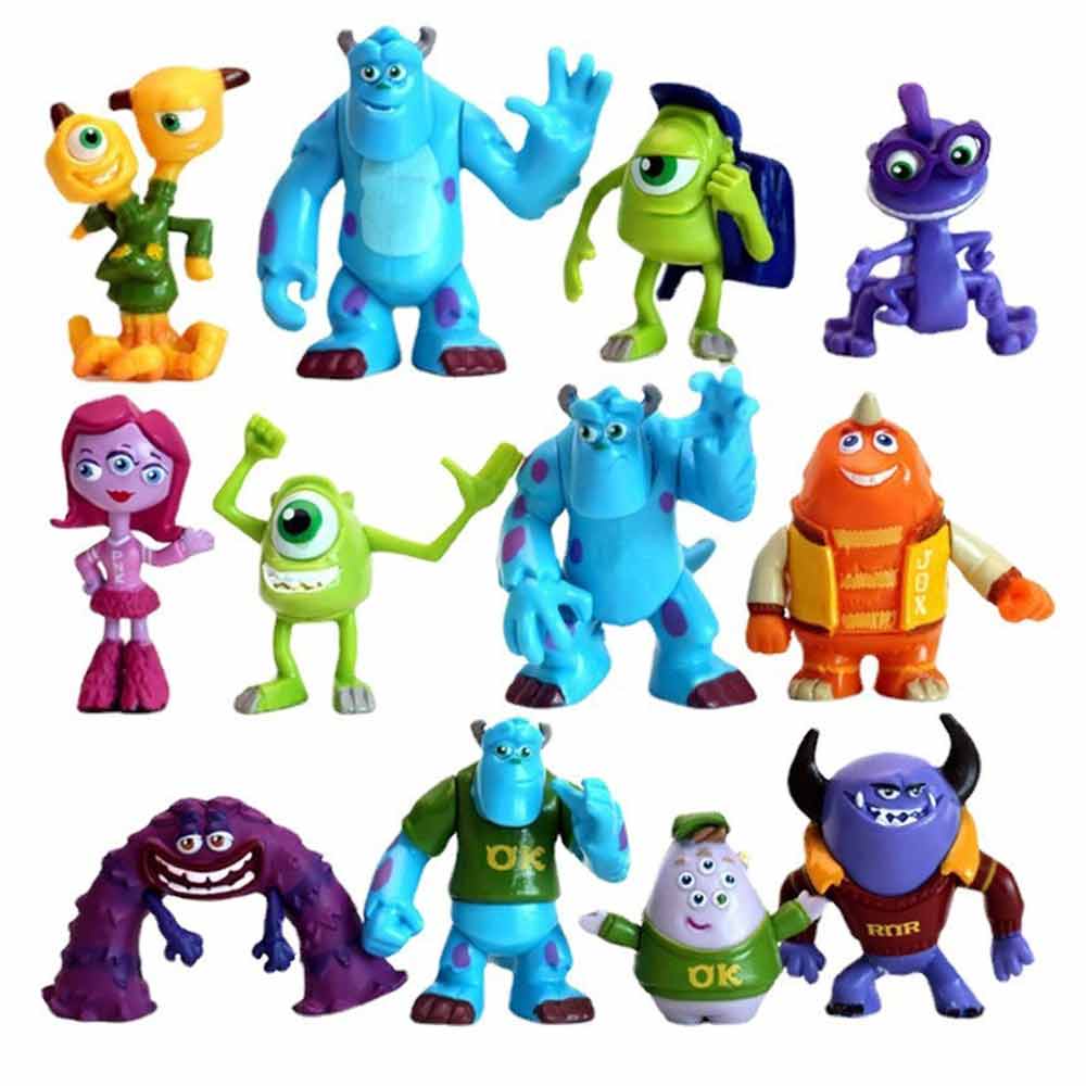 12Pcs Monsters University Mike Sully Monsters Inc Action Figure Gifts ...