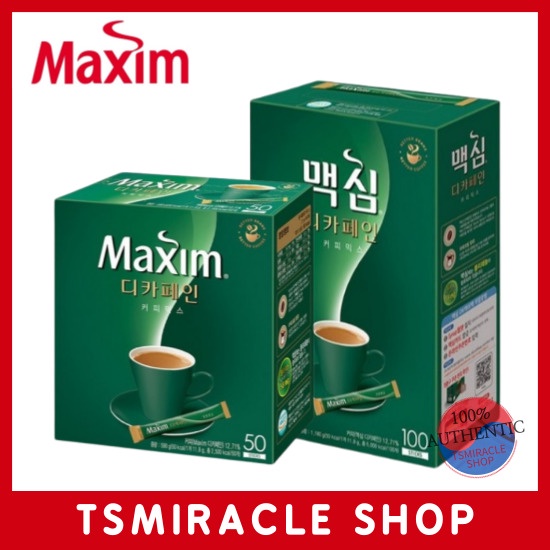 maxim coffee decaffeinated coffee stick 50T/100T decaf coffee mix latte ...