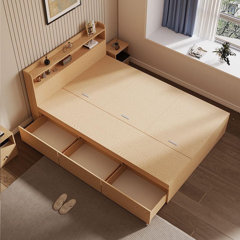Tatami Board Type Double Bed Storage Storage Bed Floor High Box Bed ...