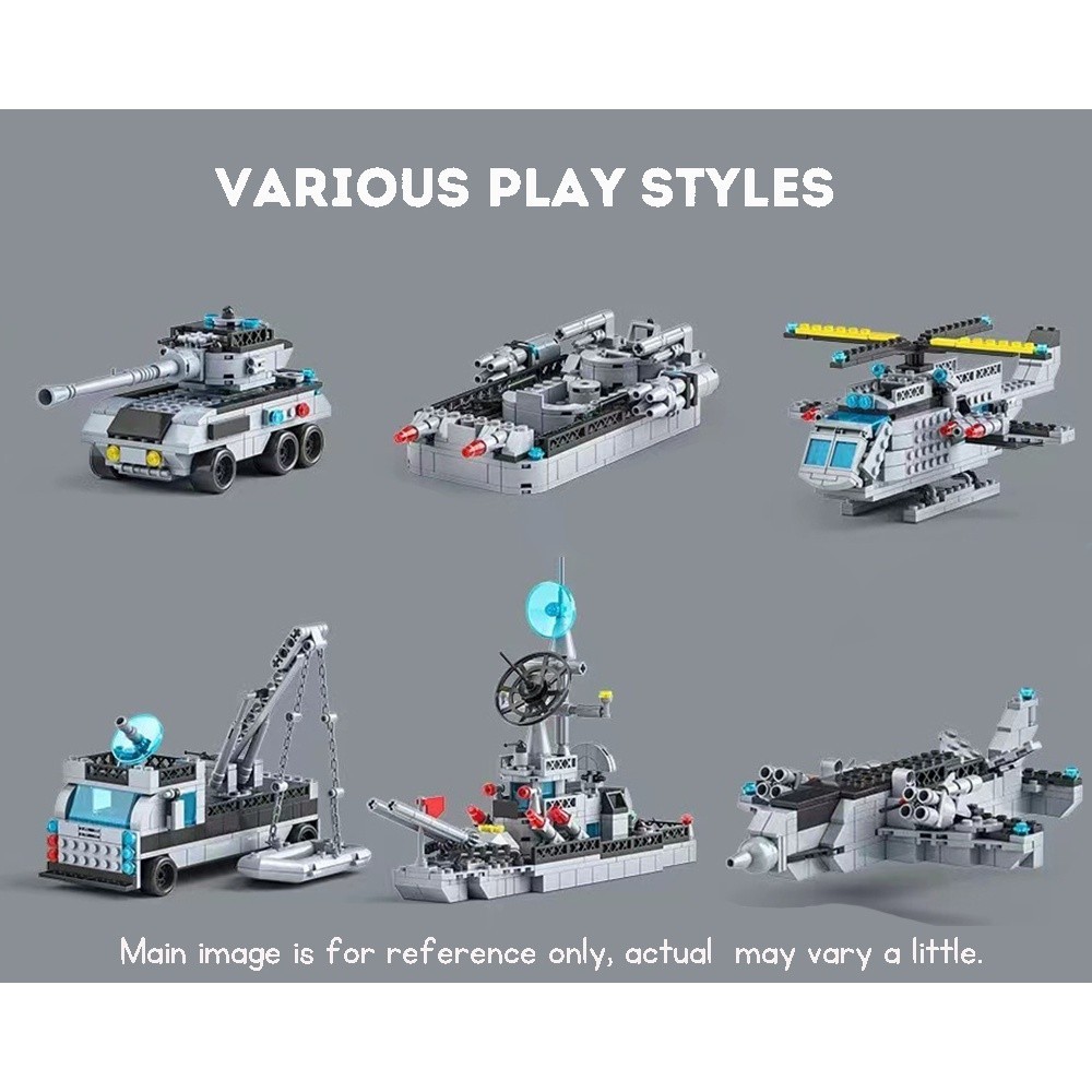 Building block battleship set Military destroyer missile ship model ...