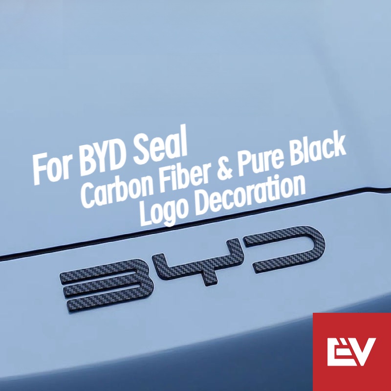 For BYD Seal Logo Decoration Carbon Fiber Pattern & Pure Colors ABS ...