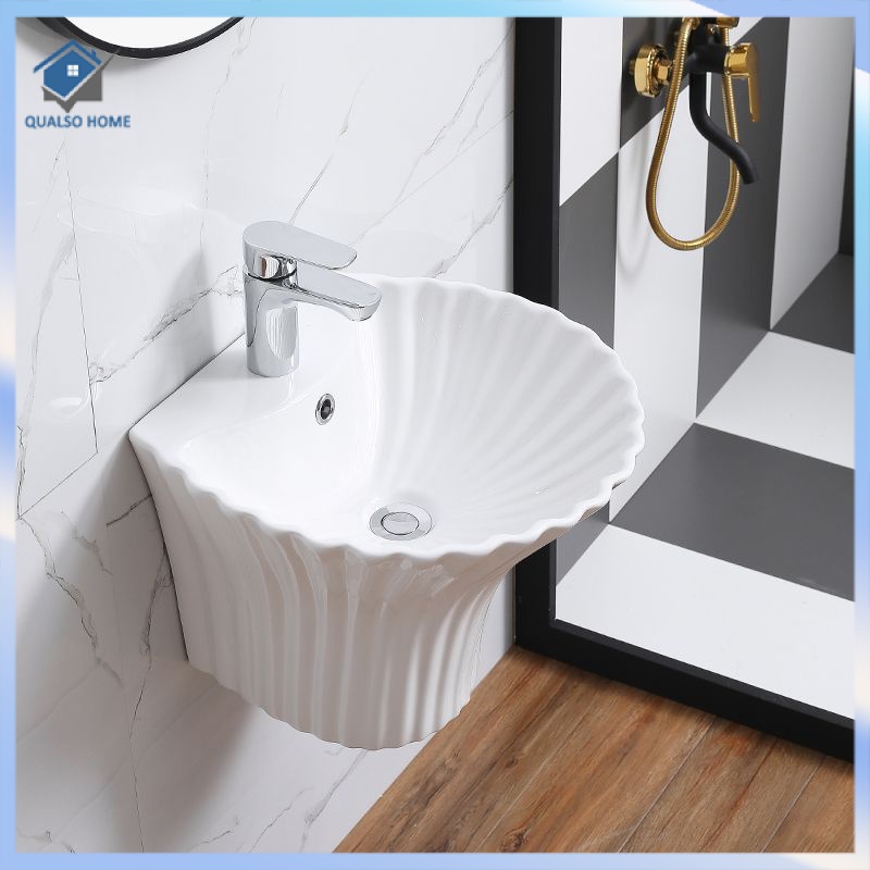 Wash Basin Small Apartment Personalized Bathroom Ceramic Hanging Wash ...