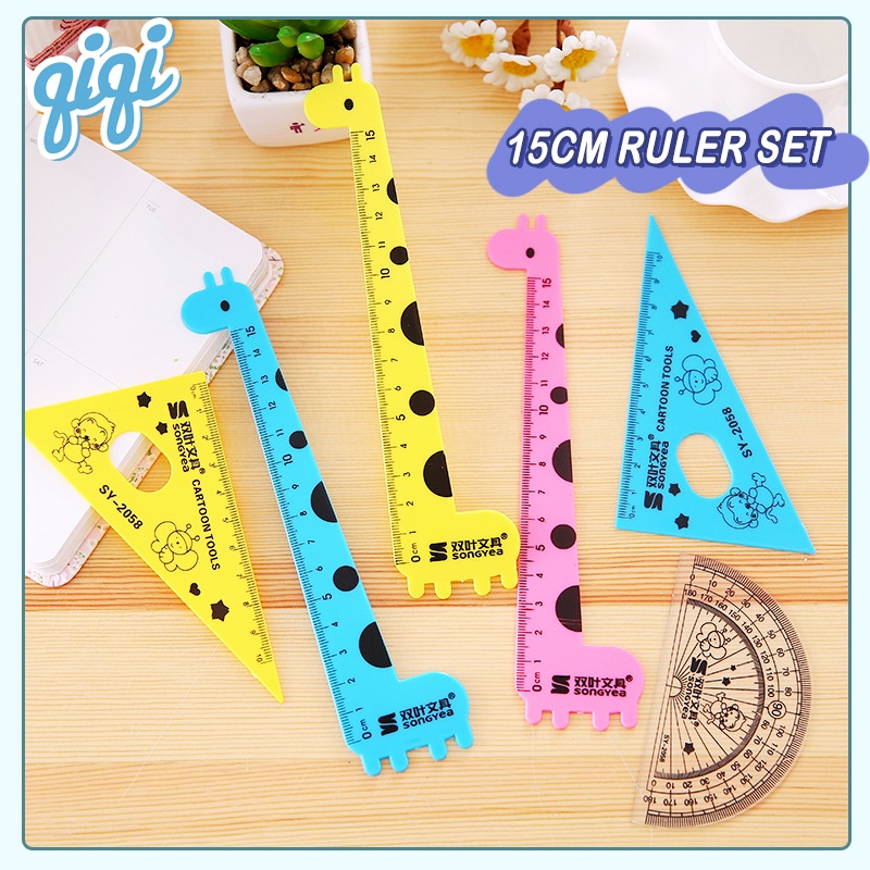 15cm ruler Set/ Plastic ruler 1 Set 4 Models/ Children's ruler ...