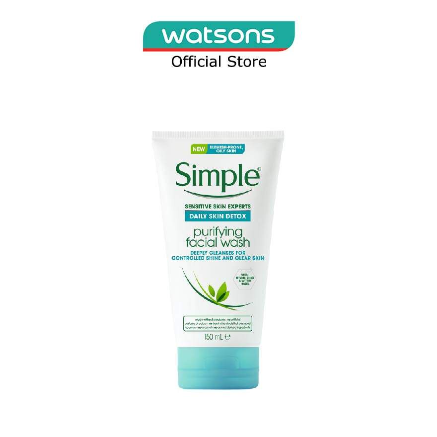 SIMPLE Daily Skin Detox Purifying Face Wash (For Healthy Looking ...