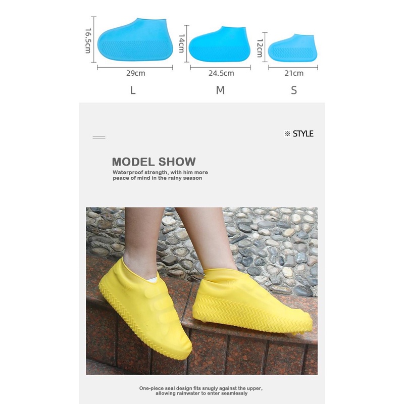 ⚡SG HOT SALE⚡Anti Slip Silicone Water Proof Shoe Cover Rain Boot Cover ...