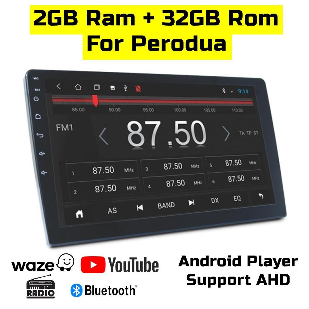 Perodua Car Android Player 2GB Ram + 32GB / 16GB Rom With Casing Plug n Play | Shopee Singapore