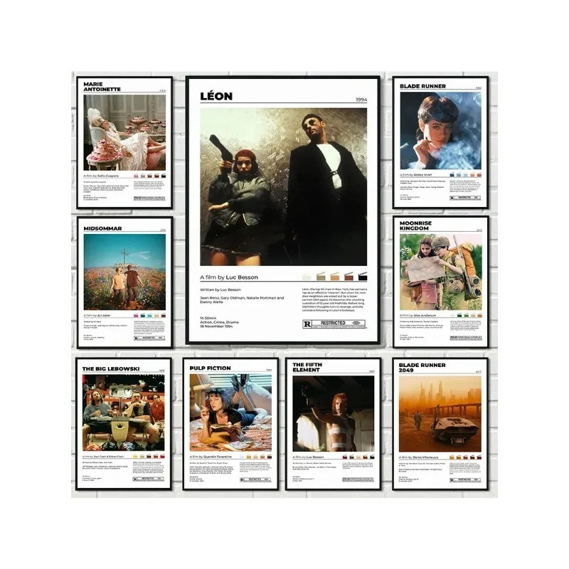 Classic Movie Collection Forrest-Gump Leon Blade-Runner Poster Canvas ...