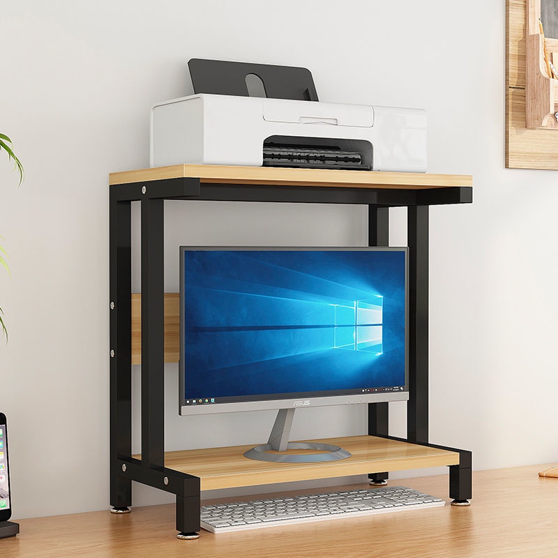Monitor Elevated Rack Printer Shelf Desktop Double Storage Finishing ...