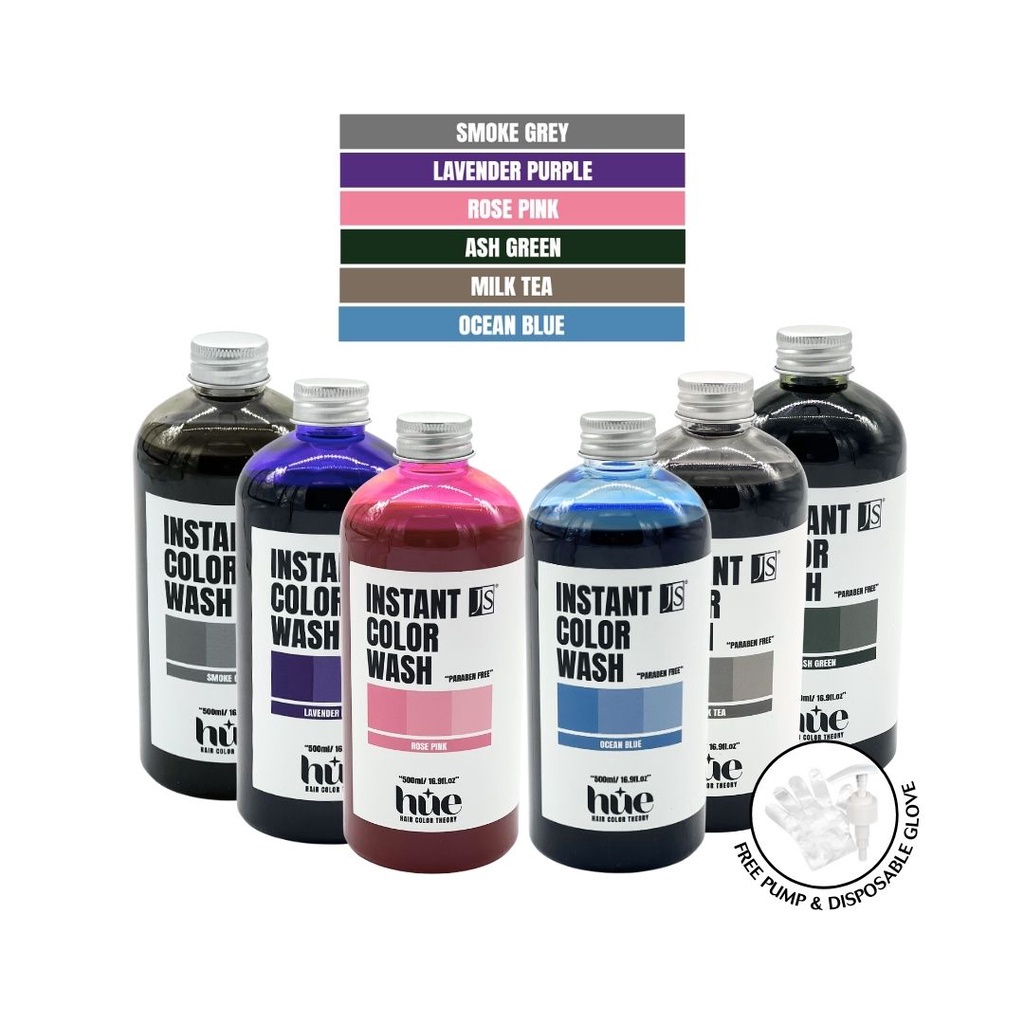 JS HUE Instant Color Wash Shampoo - 500ML (Smoke Grey/ Lavender Purple ...