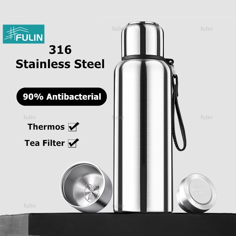 1500ml/1000ml/800ml Insulated Cup Large Capacity Thermos Water Bottle 316 Stainless Steel ...