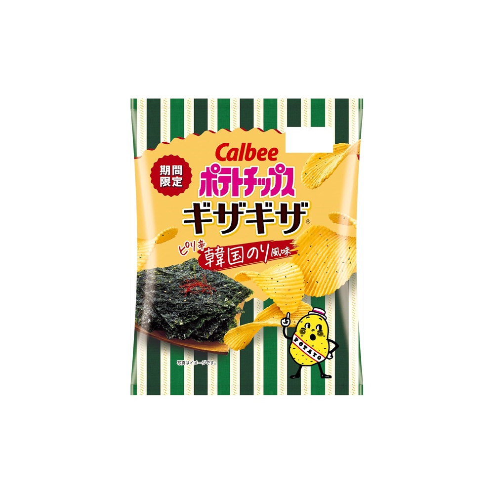 Calbee Crinkle Cut Potato Chips - Spicy Korean Seaweed (58g) | Shopee ...